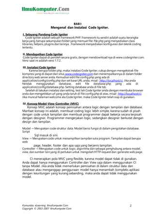 Belajar framework code igniter xii rpl | PDF