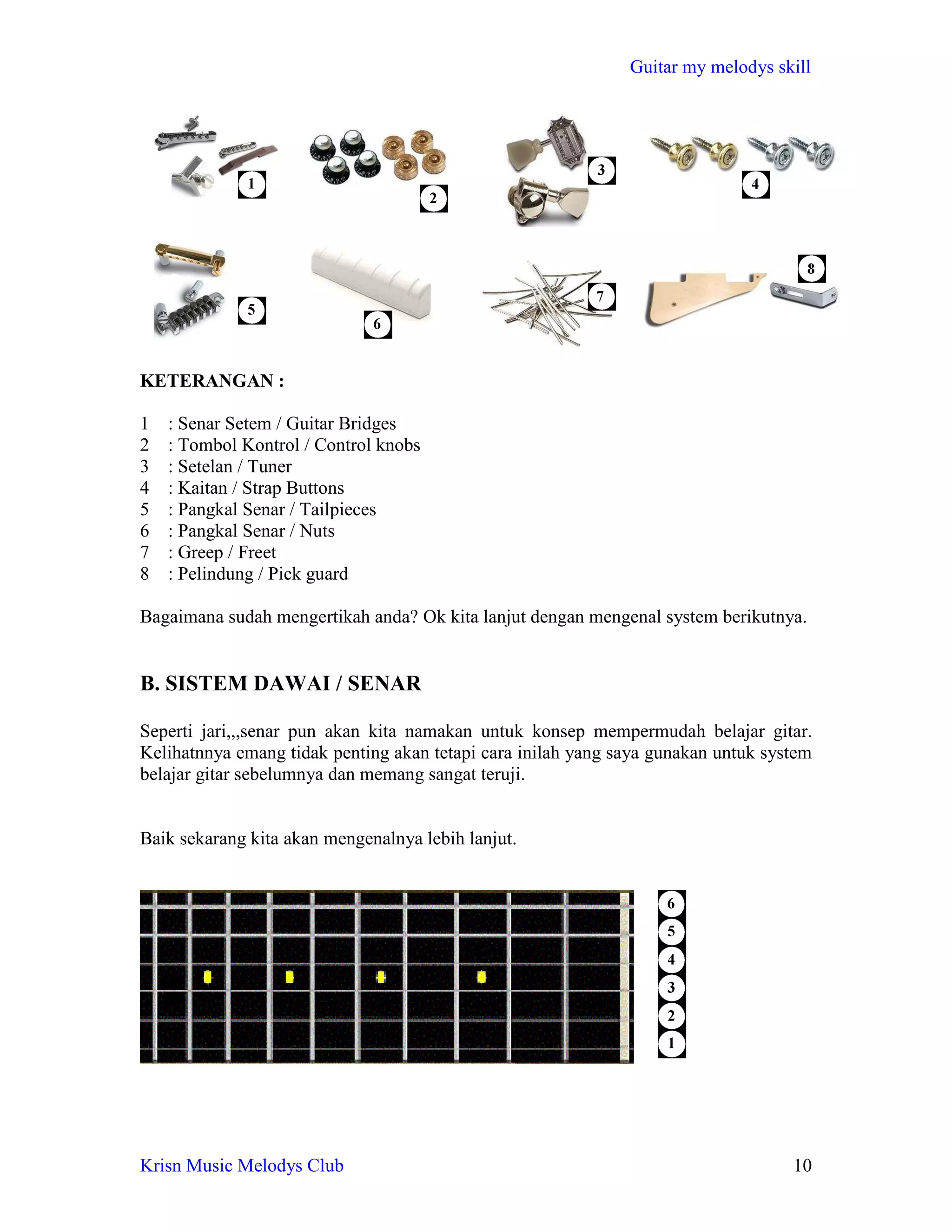 Belajar gitar dasar disertai gambar | PDF