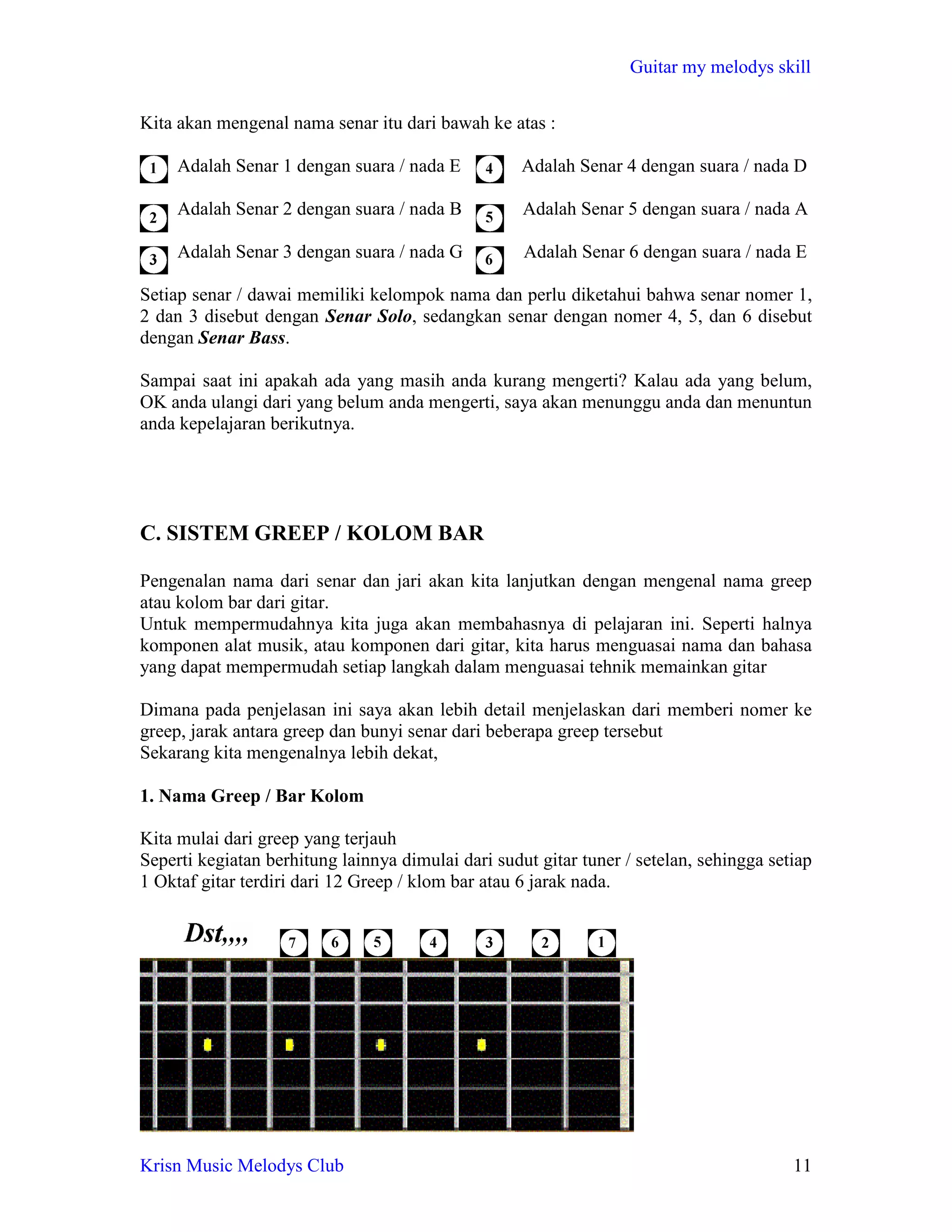 Belajar gitar dasar disertai gambar | PDF