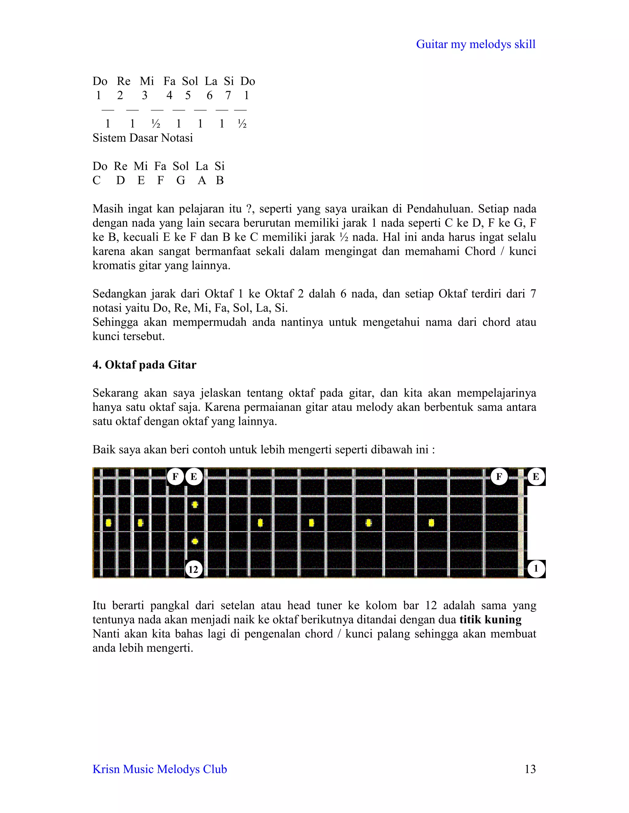 Belajar gitar dasar disertai gambar | PDF