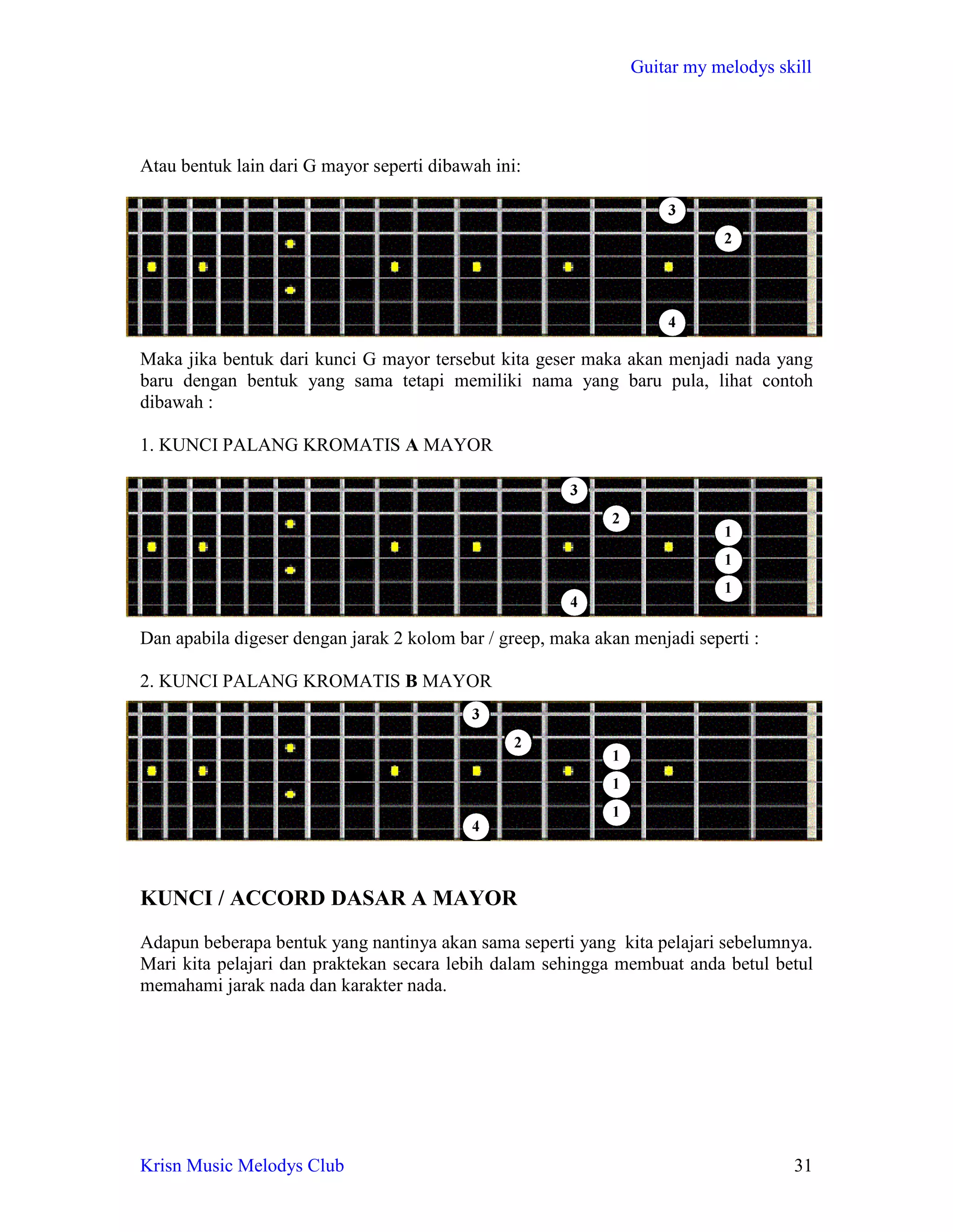 Belajar gitar dasar disertai gambar | PDF