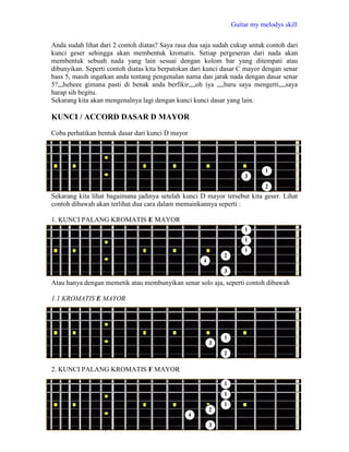 Belajar gitar dasar disertai gambar | PDF