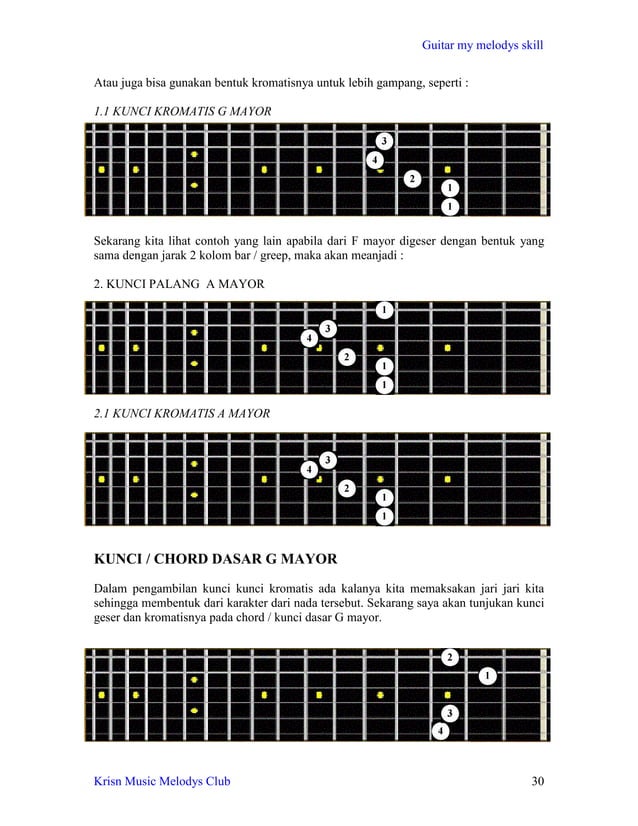 Belajar gitar dasar disertai gambar | PDF