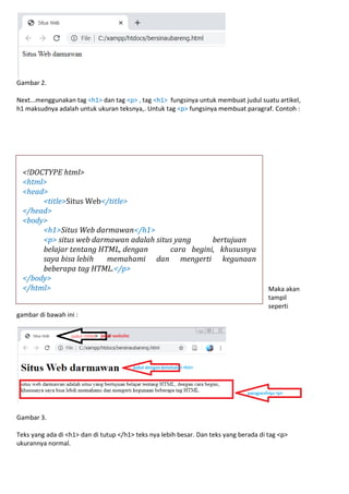 Belajar dasar html | PDF