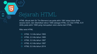 Belajar html pengenalan html | PPTX