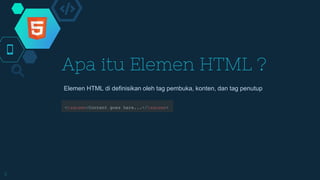 Belajar html pengenalan html | PPTX