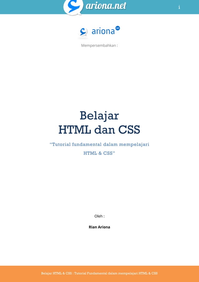 EBOOK -- BELAJAR HTML DAN CSS : TUTORIAL FUNDAMENTAL DALAM MEMPELAJARAI ...