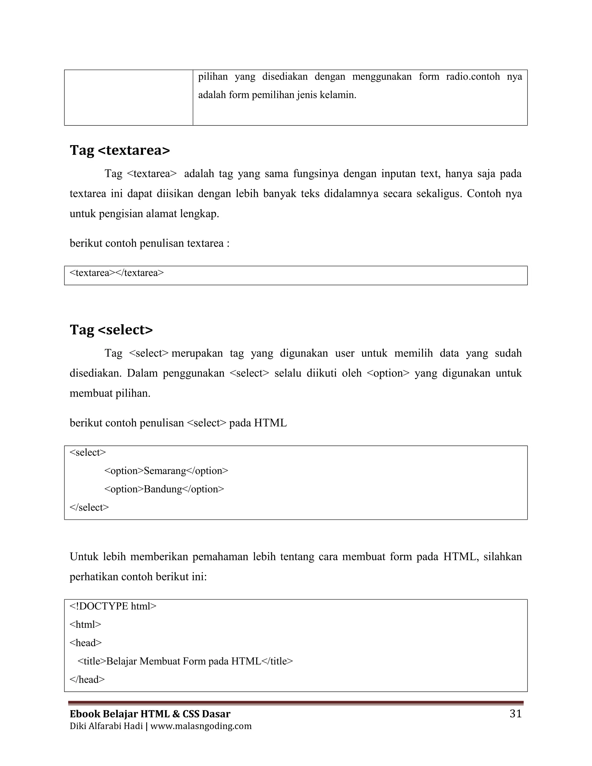 Belajar html dasar pengertian html v2 | PDF