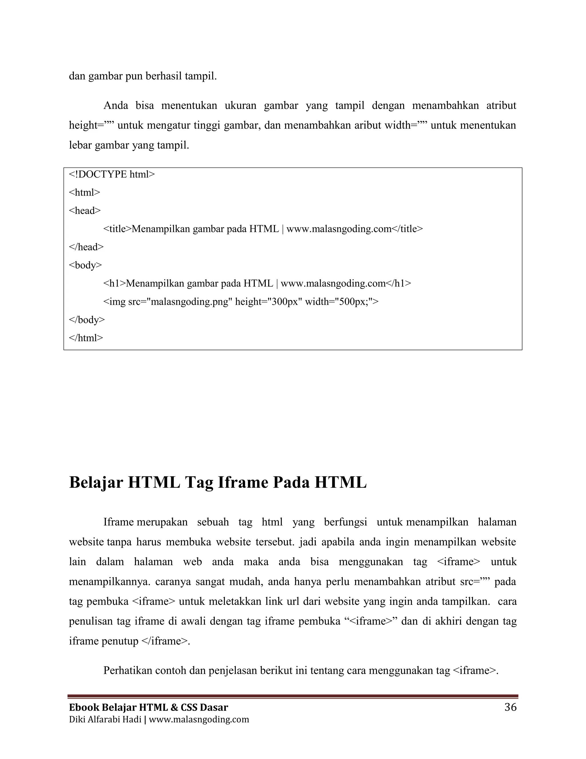 Belajar html dasar pengertian html v2 | PDF