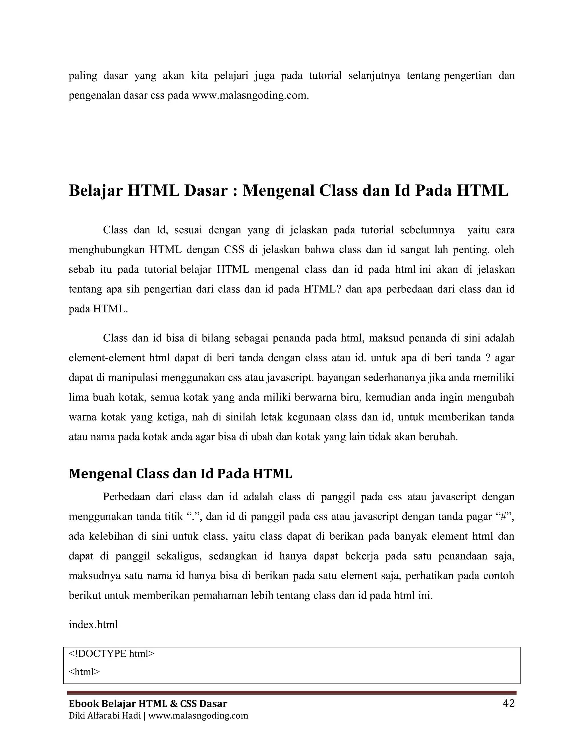 Belajar html dasar pengertian html v2 | PDF