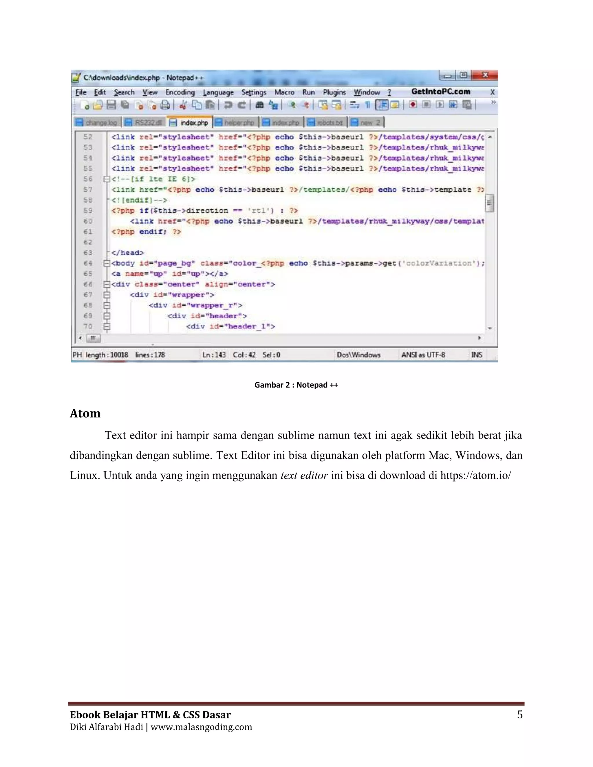Belajar html dasar pengertian html v2 | PDF