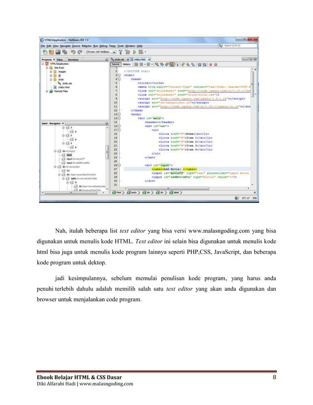 Belajar html dasar pengertian html v2 | PDF