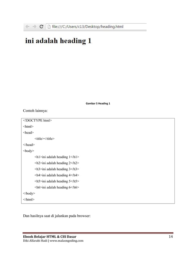 Belajar html dasar pengertian html v2 | PDF