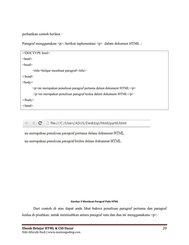 Belajar html dasar pengertian html v2 | PDF