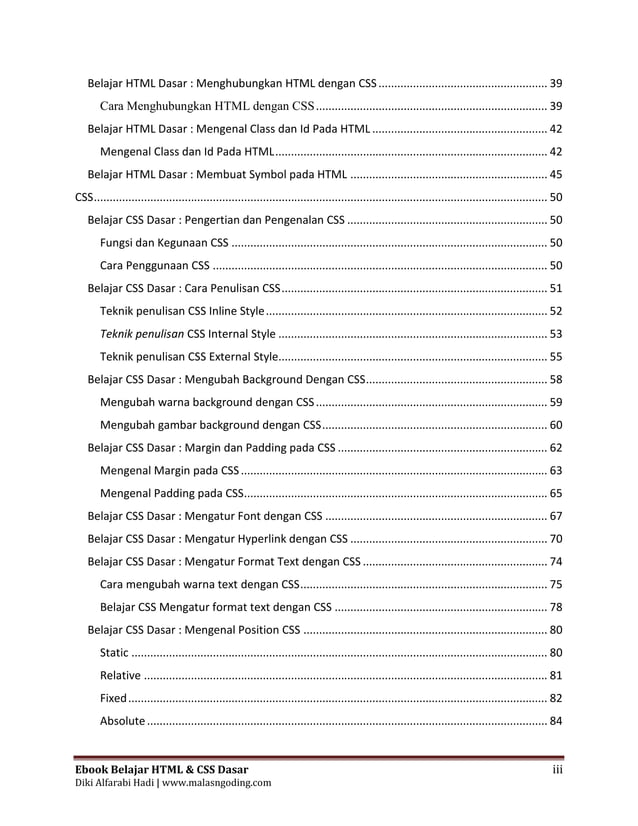 Belajar html dasar pengertian html v2 | PDF