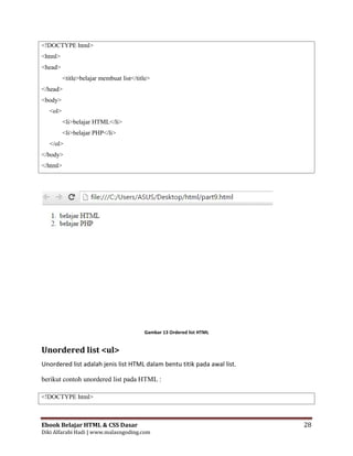 Belajar html dasar pengertian html v2 | PDF