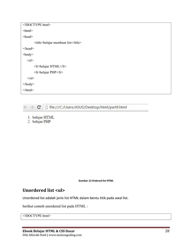 Belajar html dasar pengertian html v2 | PDF