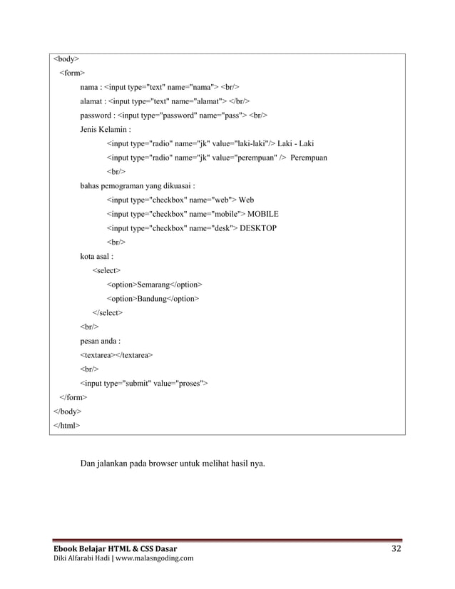 Belajar html dasar pengertian html v2 | PDF
