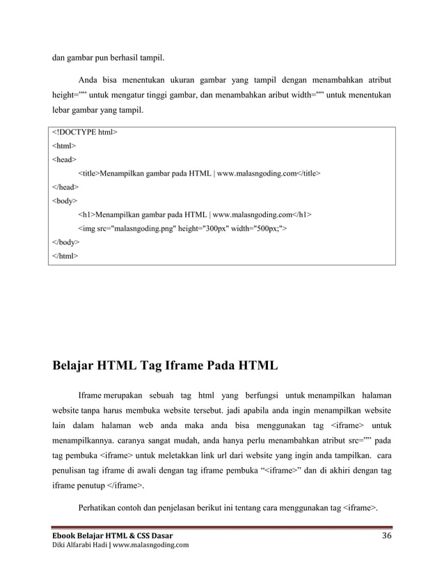 Belajar html dasar pengertian html v2 | PDF