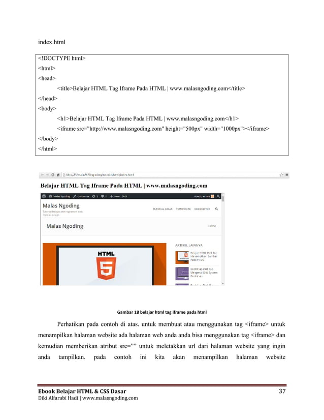Belajar html dasar pengertian html v2 | PDF