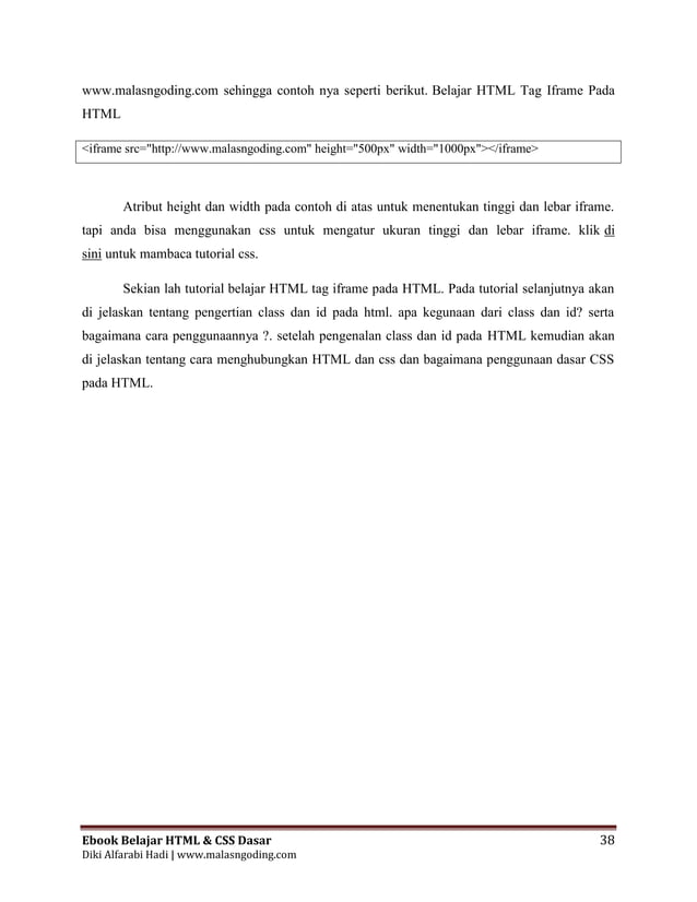 Belajar html dasar pengertian html v2 | PDF