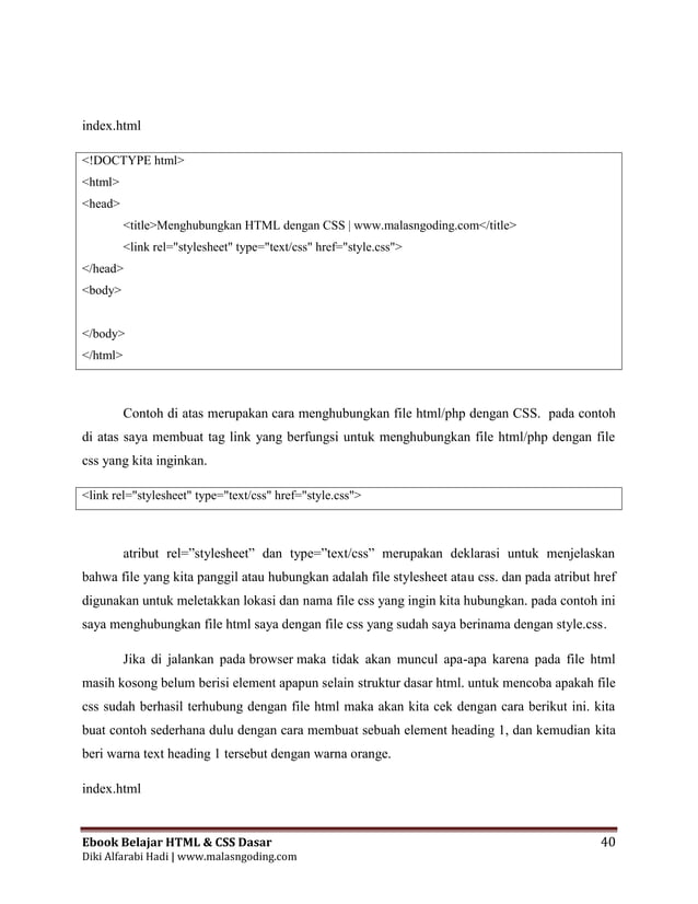 Belajar html dasar pengertian html v2 | PDF