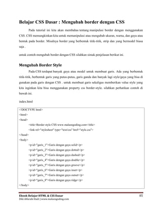 Belajar html dasar pengertian html v2 | PDF