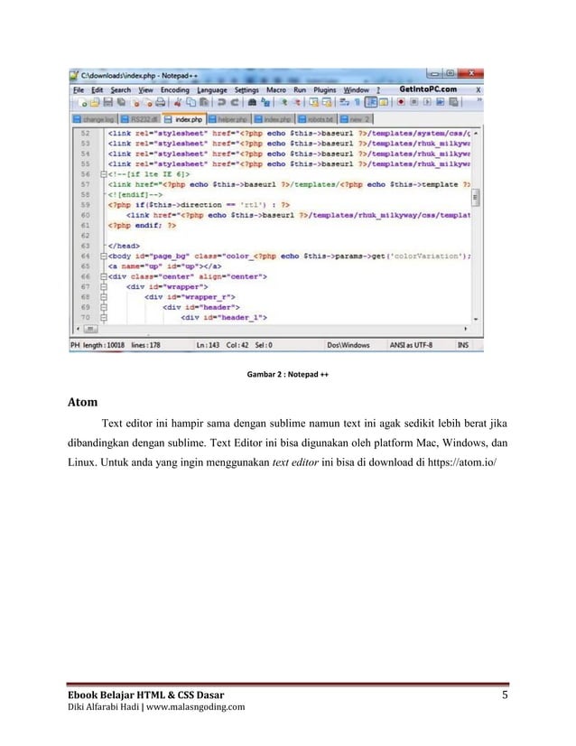 Belajar html dasar pengertian html v2 | PDF