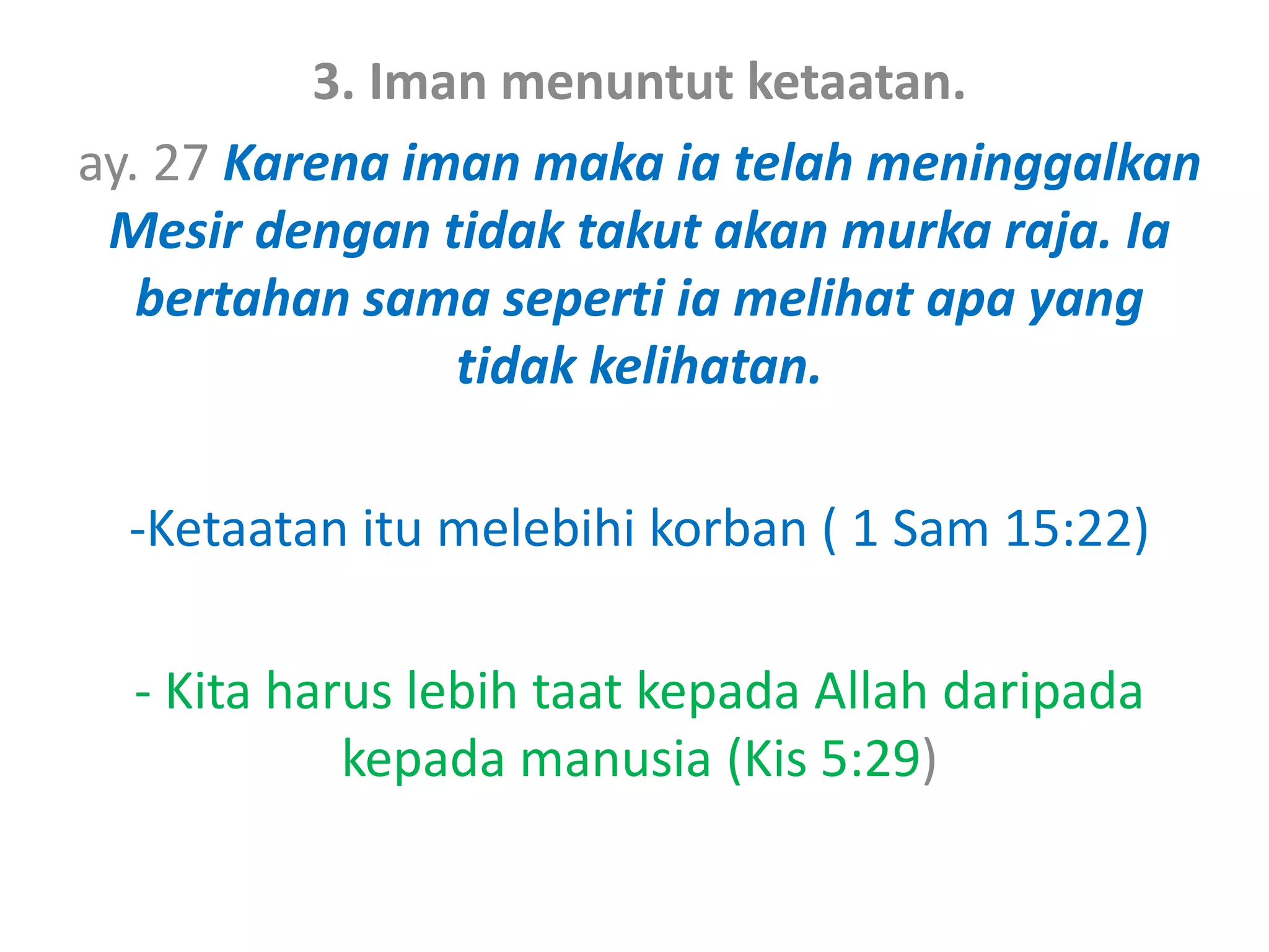 Belajar Iman dari Musa | PPTX