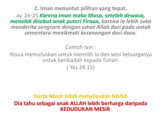 Belajar Iman dari Musa | PPTX