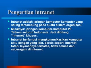 materi belajar internet dan intranet dasar | PPT