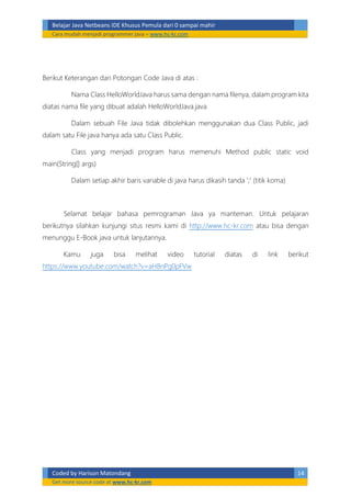 Belajar netbeans java pemula dari 0 sampai mahir | PDF