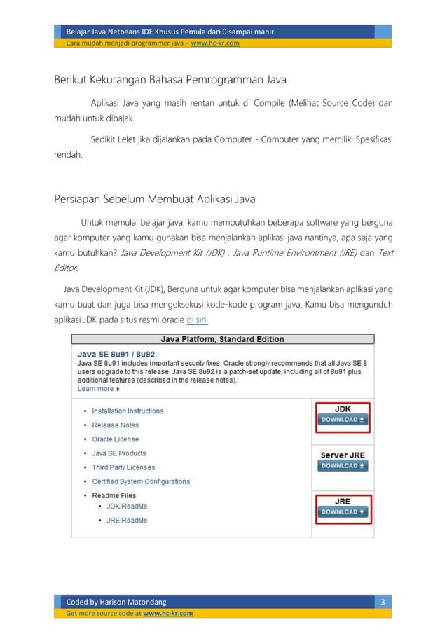 Belajar netbeans java pemula dari 0 sampai mahir | PDF