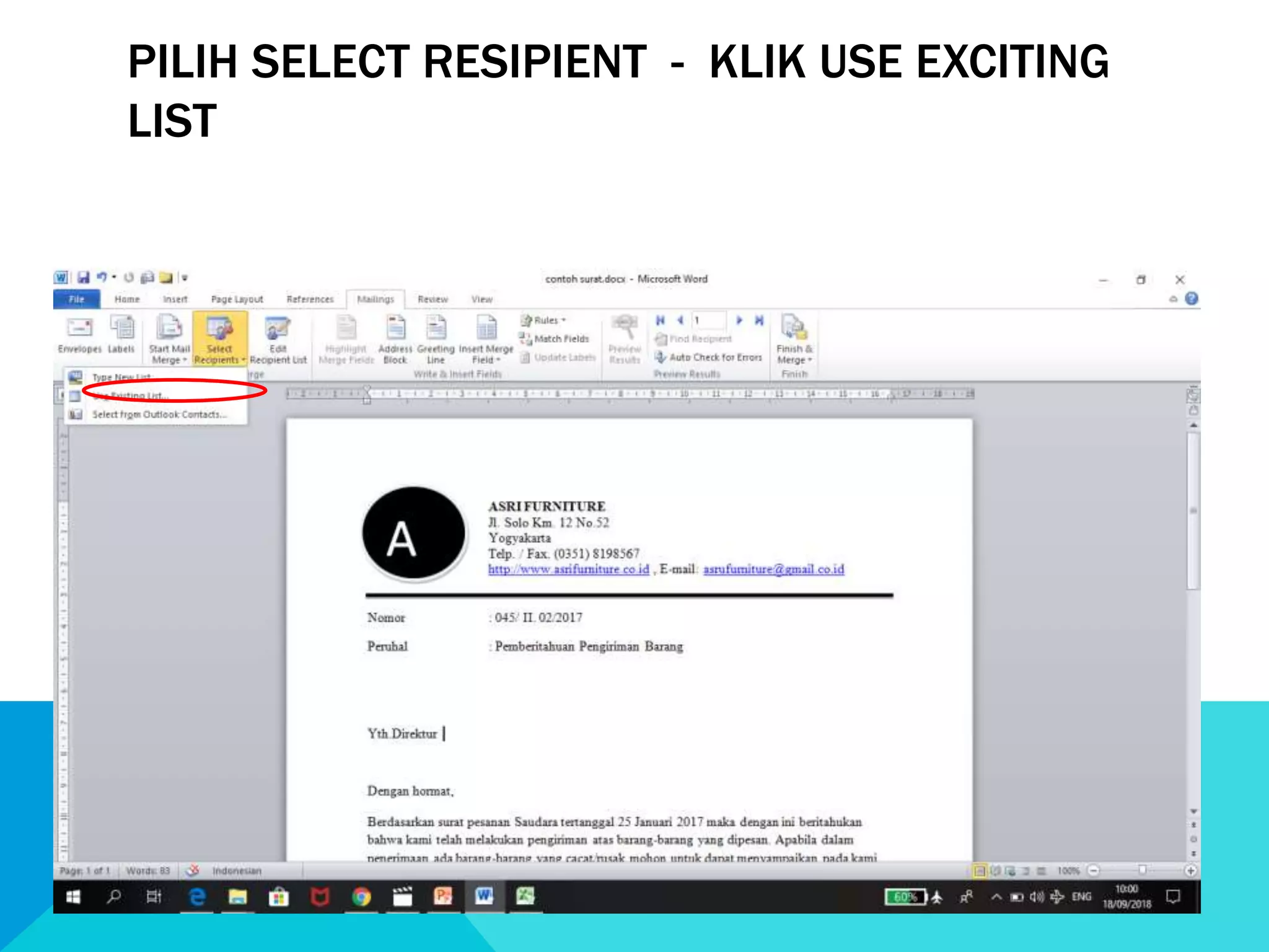 BELAJAR MAIL MERGE Guru Mapel : Arma Setyo Nugrahani | PPTX