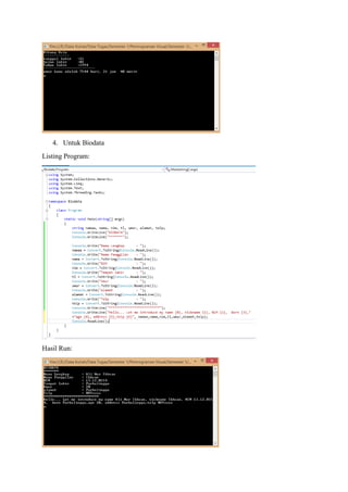 Belajar koding c# | PDF