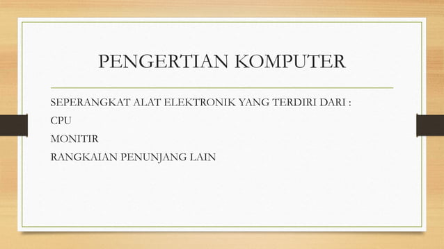 BELAJAR KOMPUTER TINGKAT DASAR.pptx microsoft | PPTX