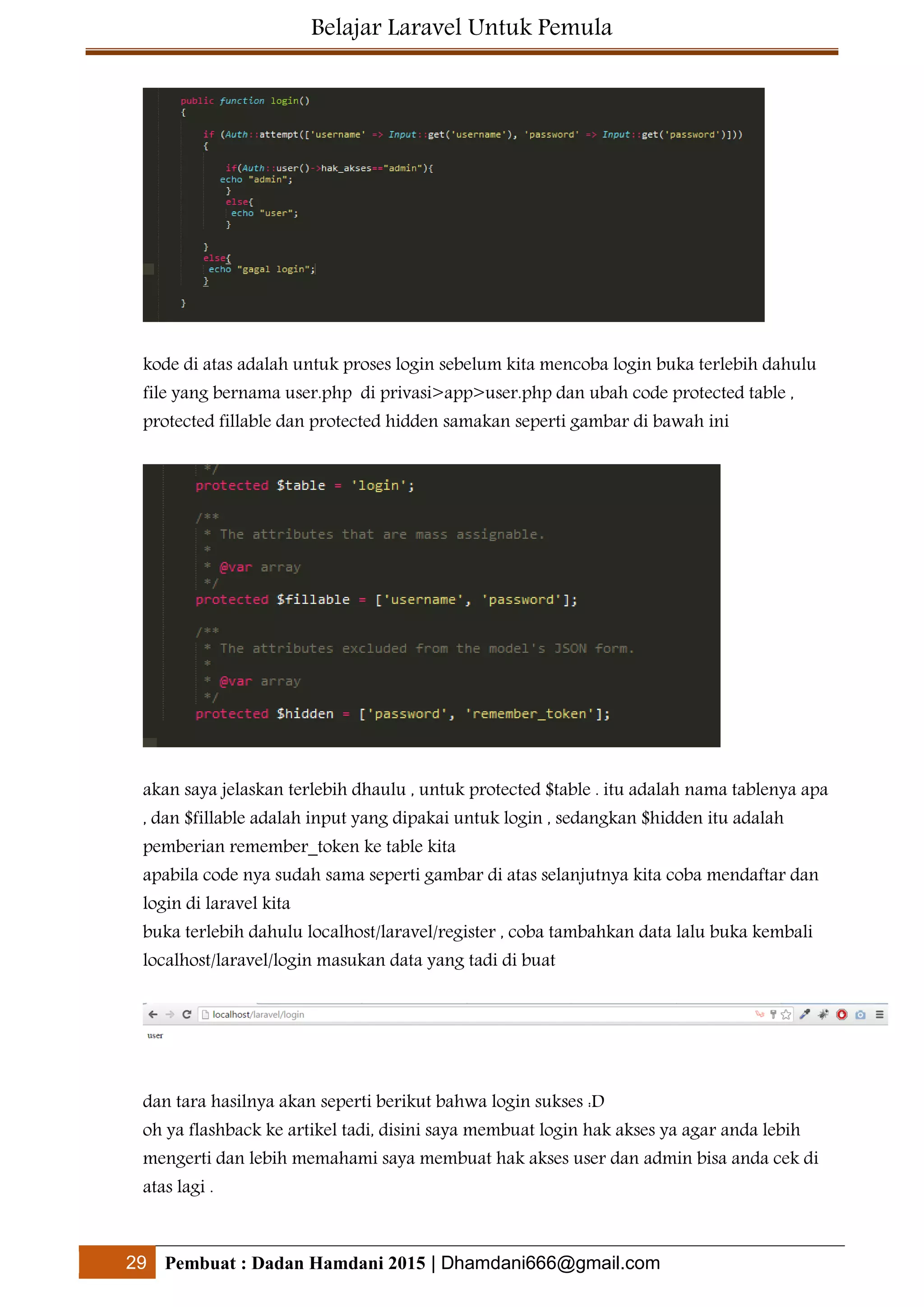 Belajar laravel untuk pemula | PDF