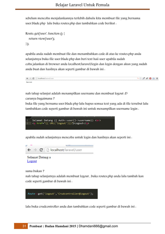 Belajar laravel untuk pemula | PDF