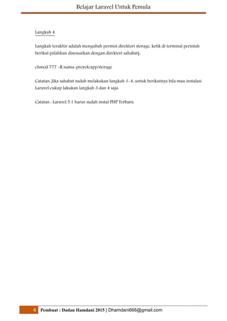 Belajar laravel untuk pemula | PDF