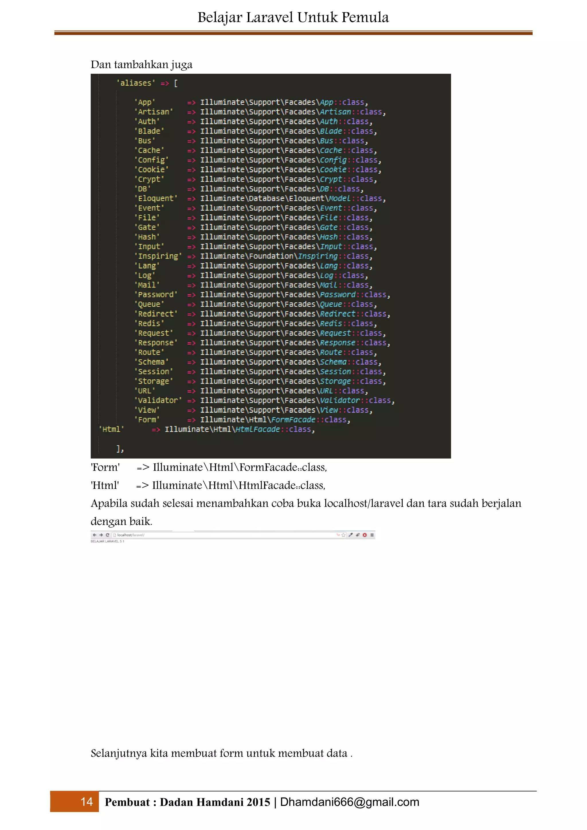 Belajar laravel untuk pemula | PDF