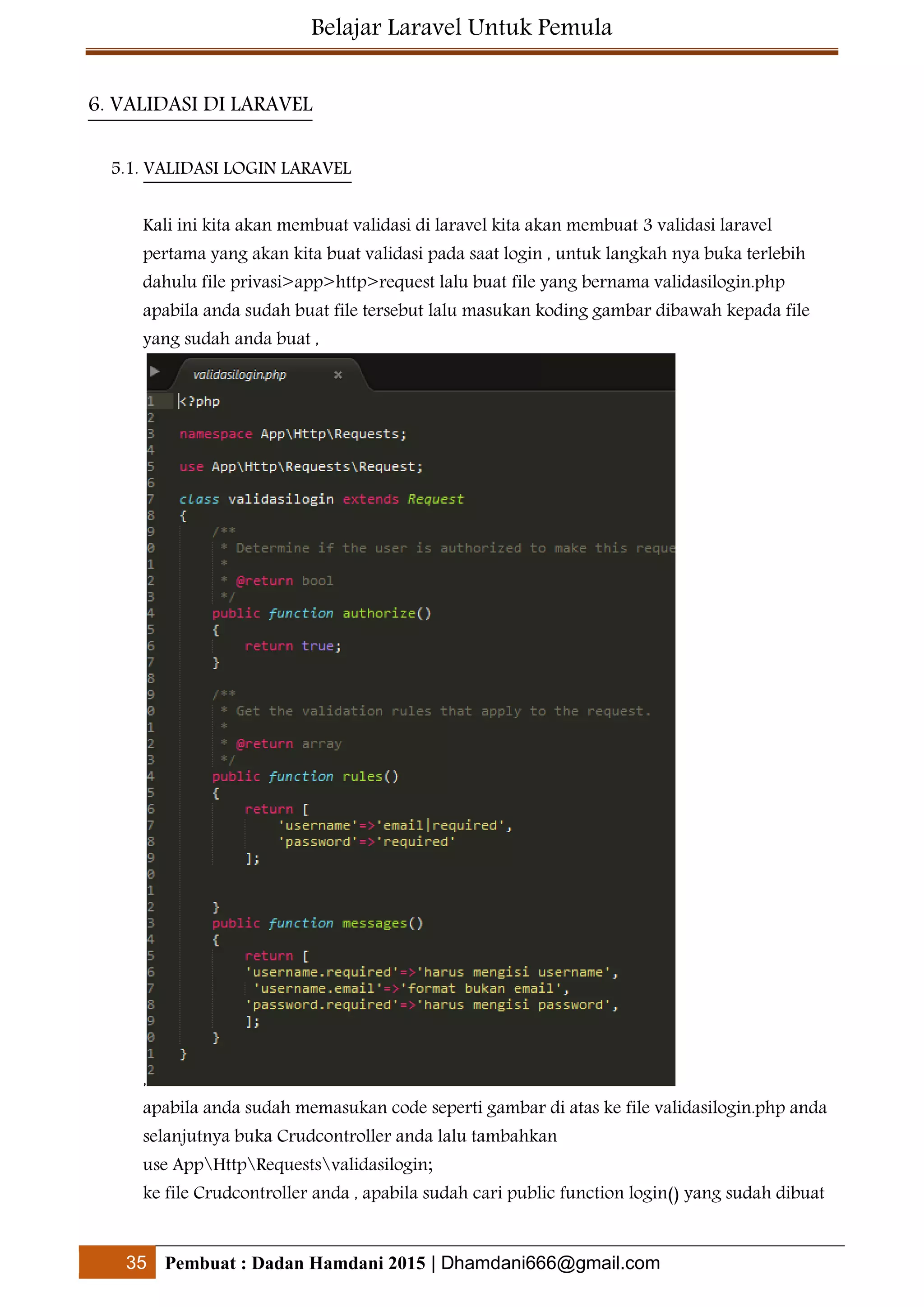 Belajar laravel untuk pemula | PDF