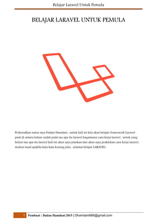 Belajar laravel untuk pemula | PDF