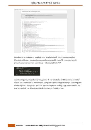 Belajar laravel untuk pemula | PDF