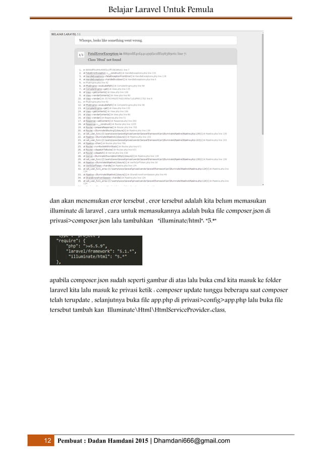 Belajar laravel untuk pemula | PDF