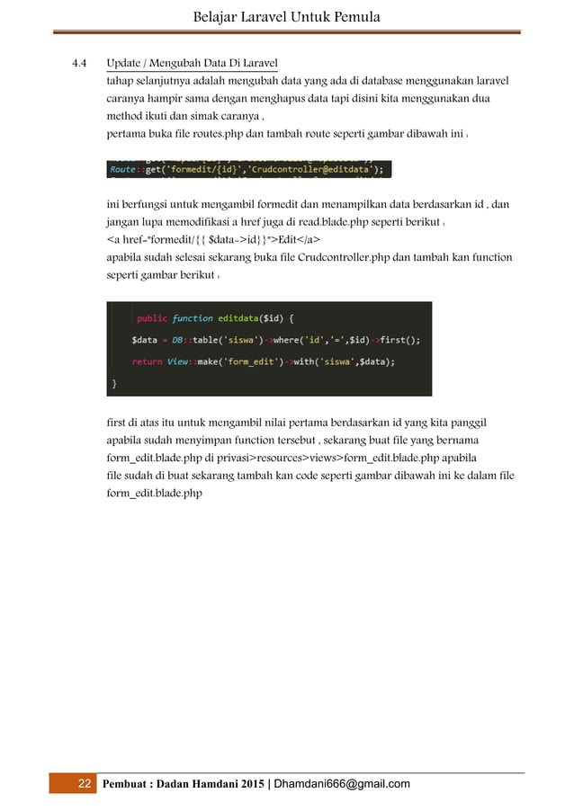 Belajar laravel untuk pemula | PDF
