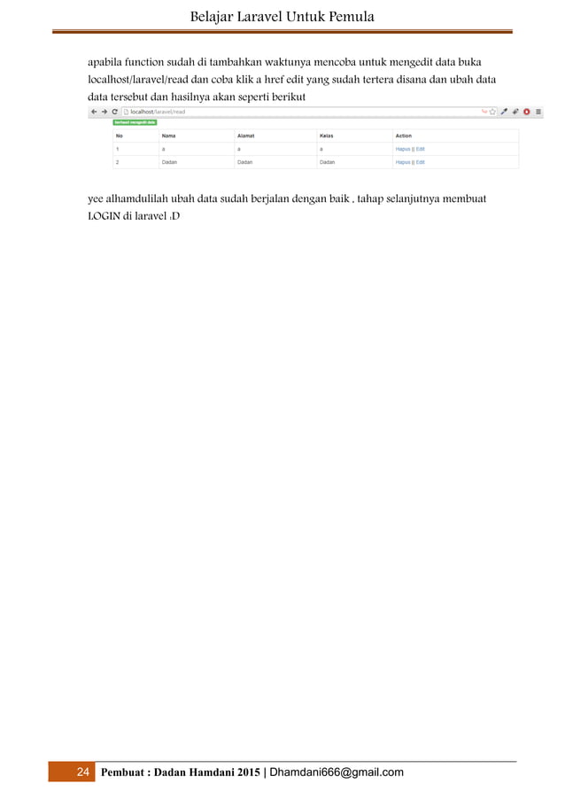 Belajar laravel untuk pemula | PDF