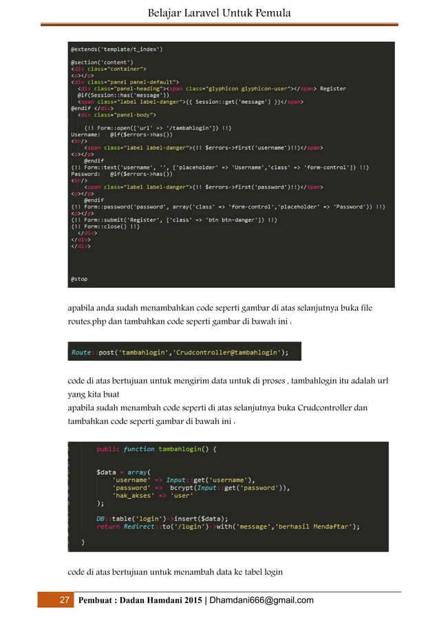 Belajar laravel untuk pemula | PDF