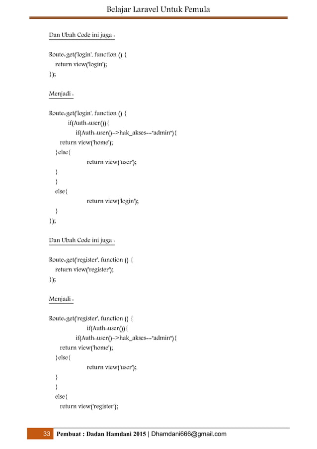 Belajar laravel untuk pemula | PDF