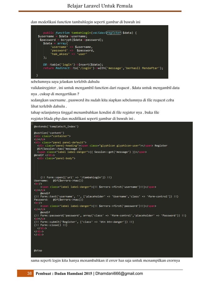 Belajar laravel untuk pemula | PDF