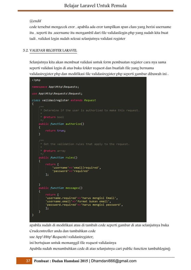 Belajar laravel untuk pemula | PDF